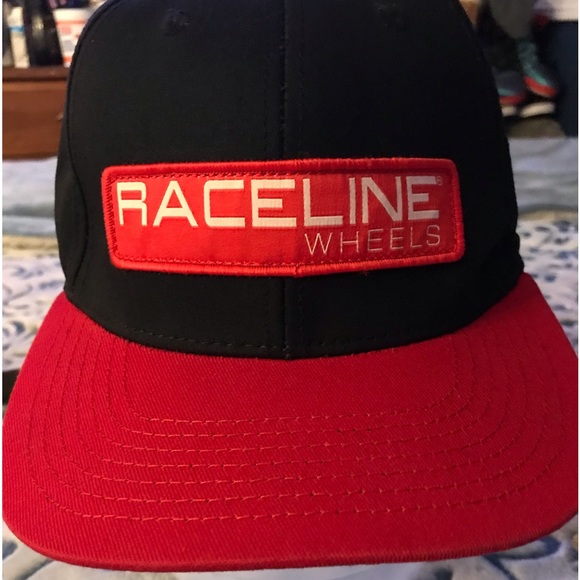Accessories | Race Line Wheels Snapback Hatblack And Red | Poshmark
